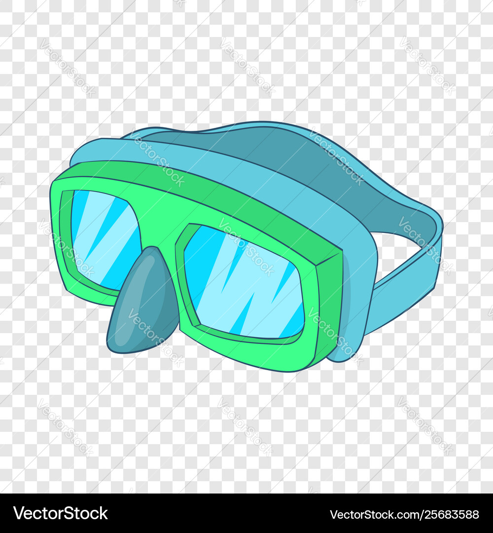 Goggles for diving icon cartoon style Royalty Free Vector