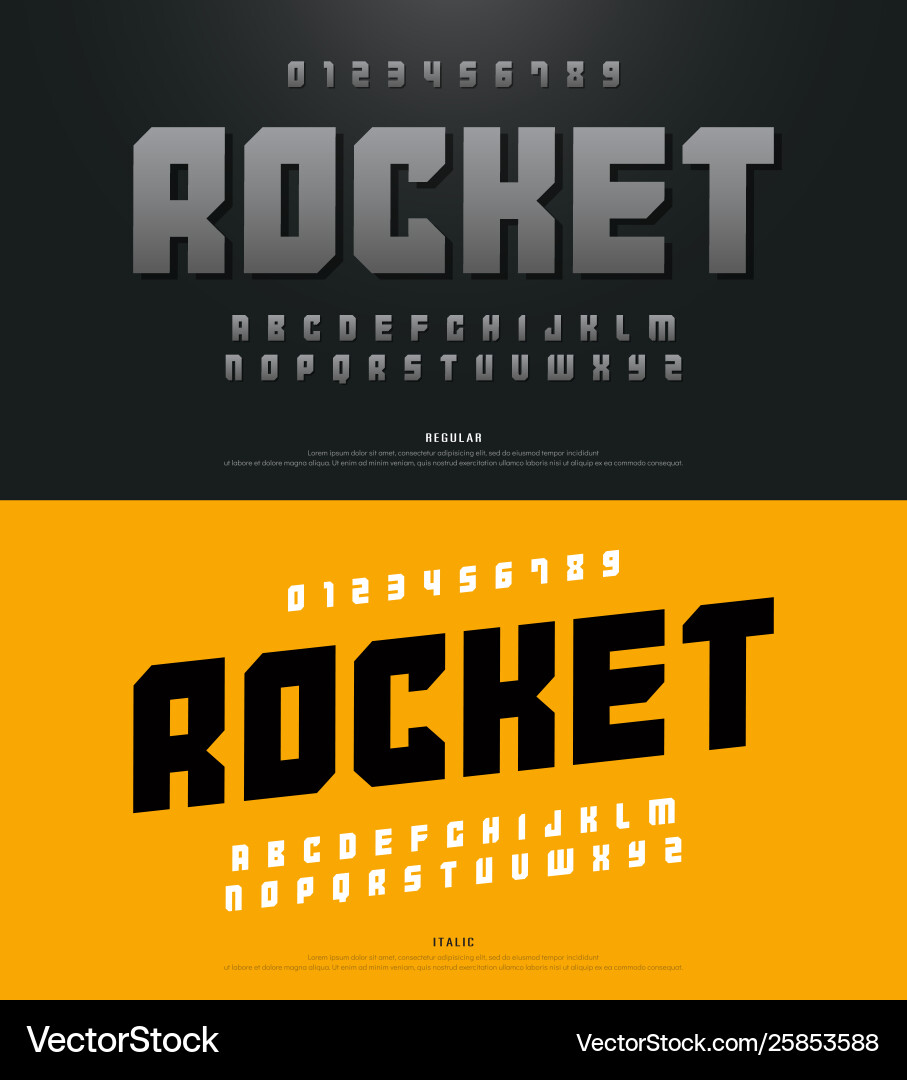 Modern alphabet fonts and typography number Vector Image