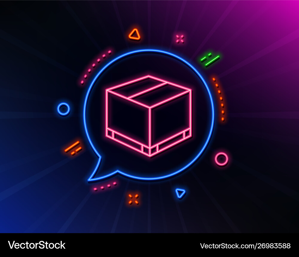 Parcel box line icon logistics delivery sign Vector Image