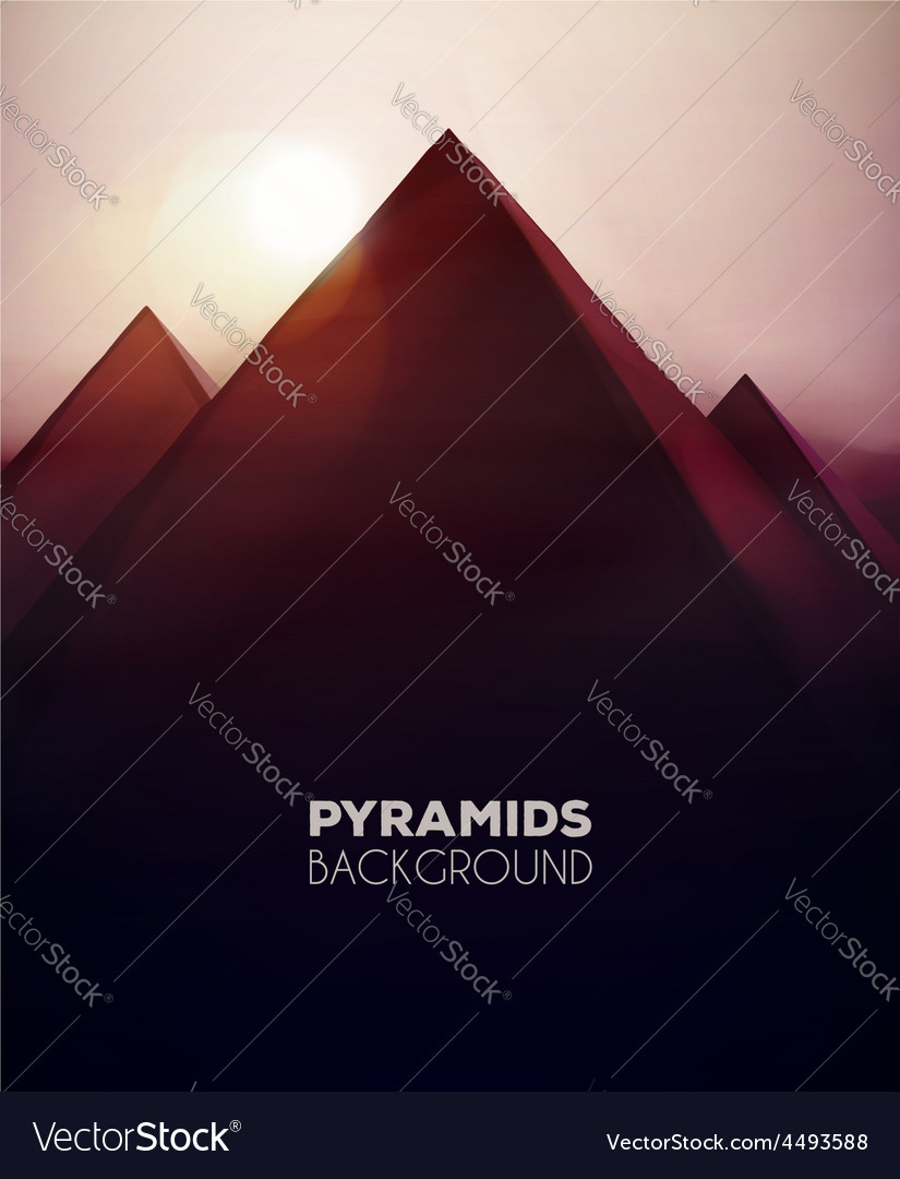 Pyramids background Royalty Free Vector Image - VectorStock