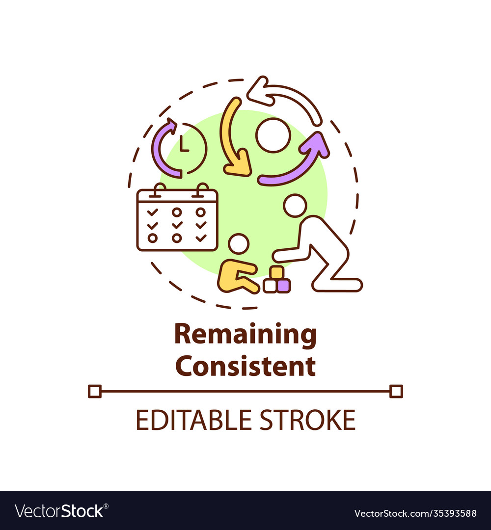 Remaining consistent concept icon Royalty Free Vector Image