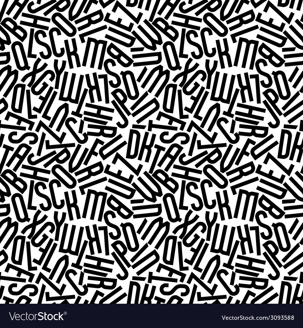 Repeatable letters pattern seamless abstract Vector Image