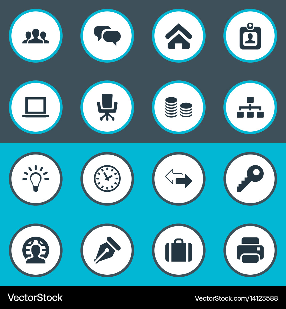 Set of simple b2b icons Royalty Free Vector Image