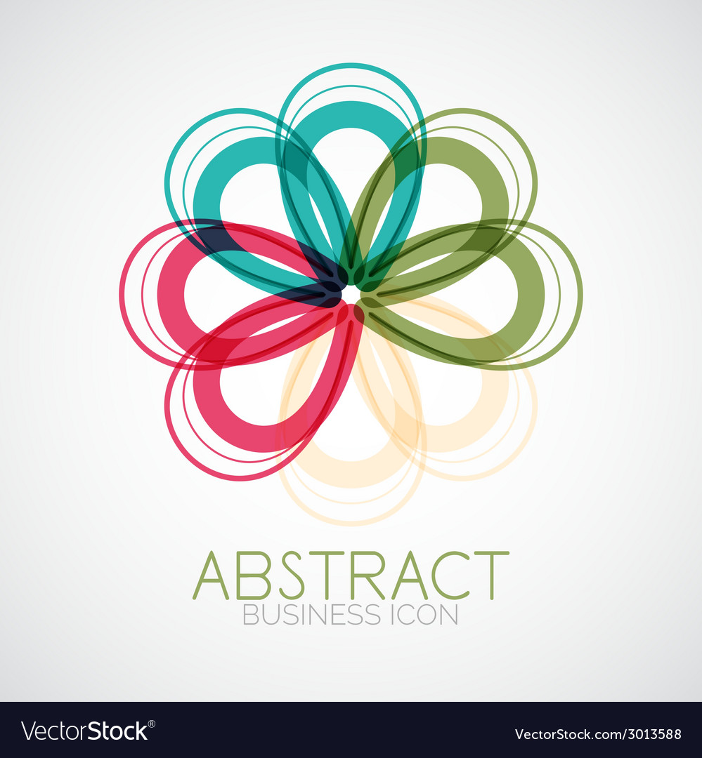 Symmetric abstract geometric shape Royalty Free Vector Image