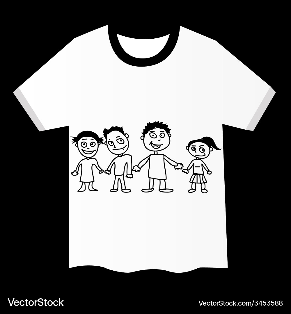 T-shirt with child design Royalty Free Vector Image