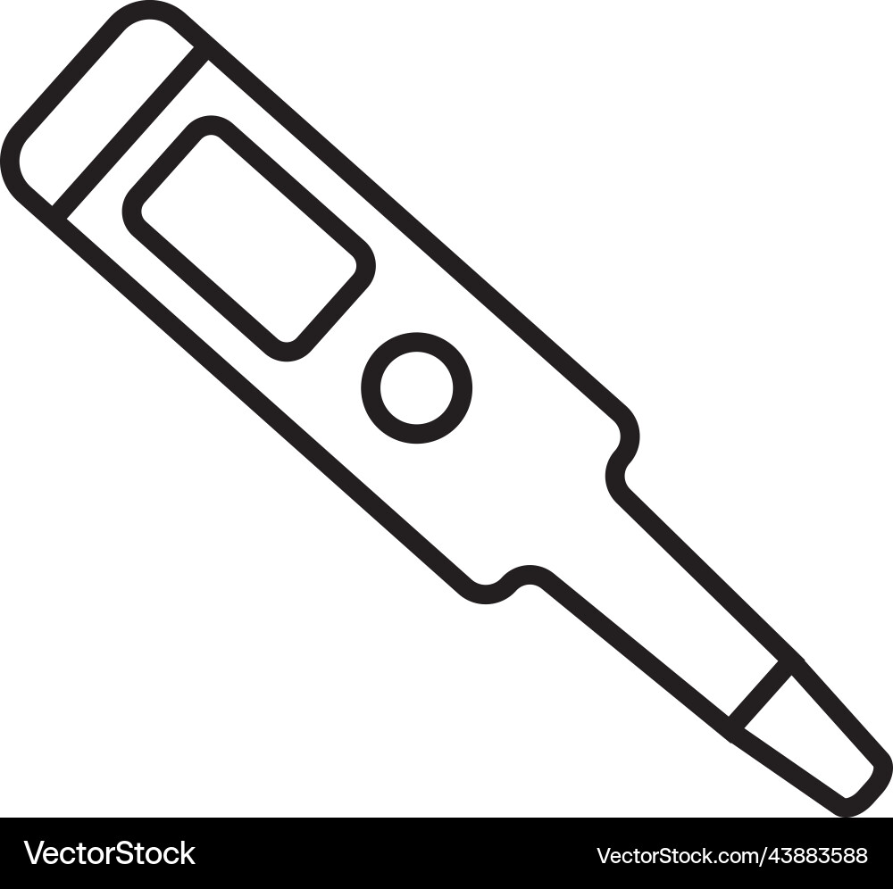 Thermometer line art icon design template Vector Image