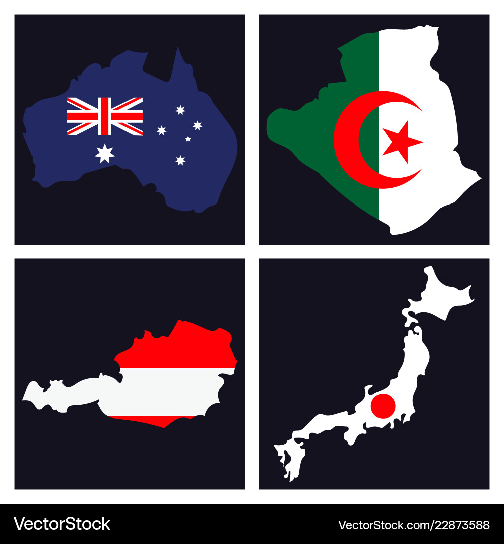 World map-countries in color on white background Vector Image