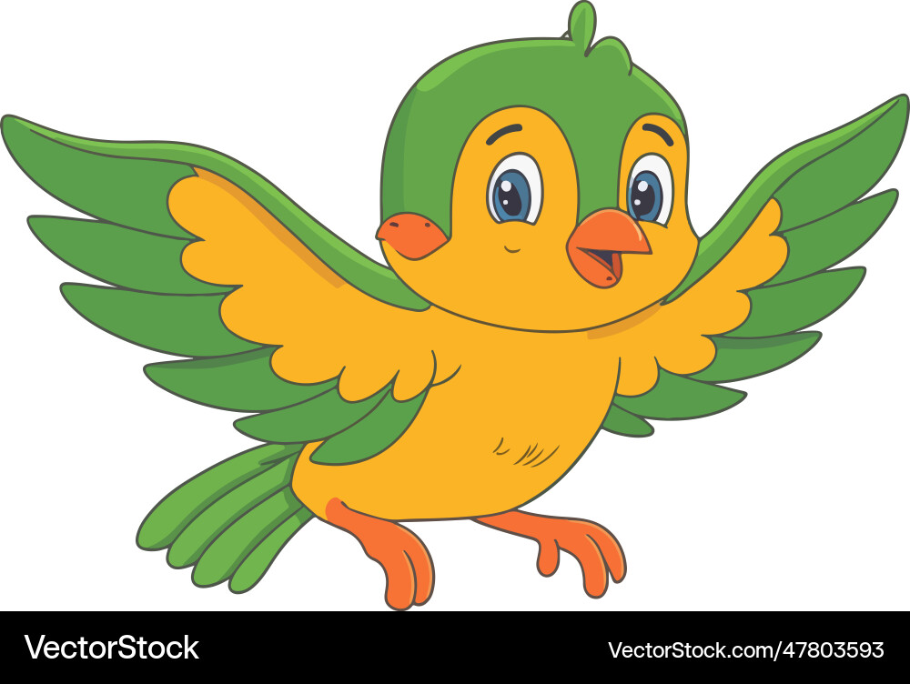 Cute cartoon little bird design Royalty Free Vector Image
