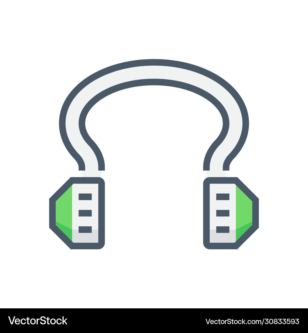 Earmuff icon black Royalty Free Vector Image - VectorStock