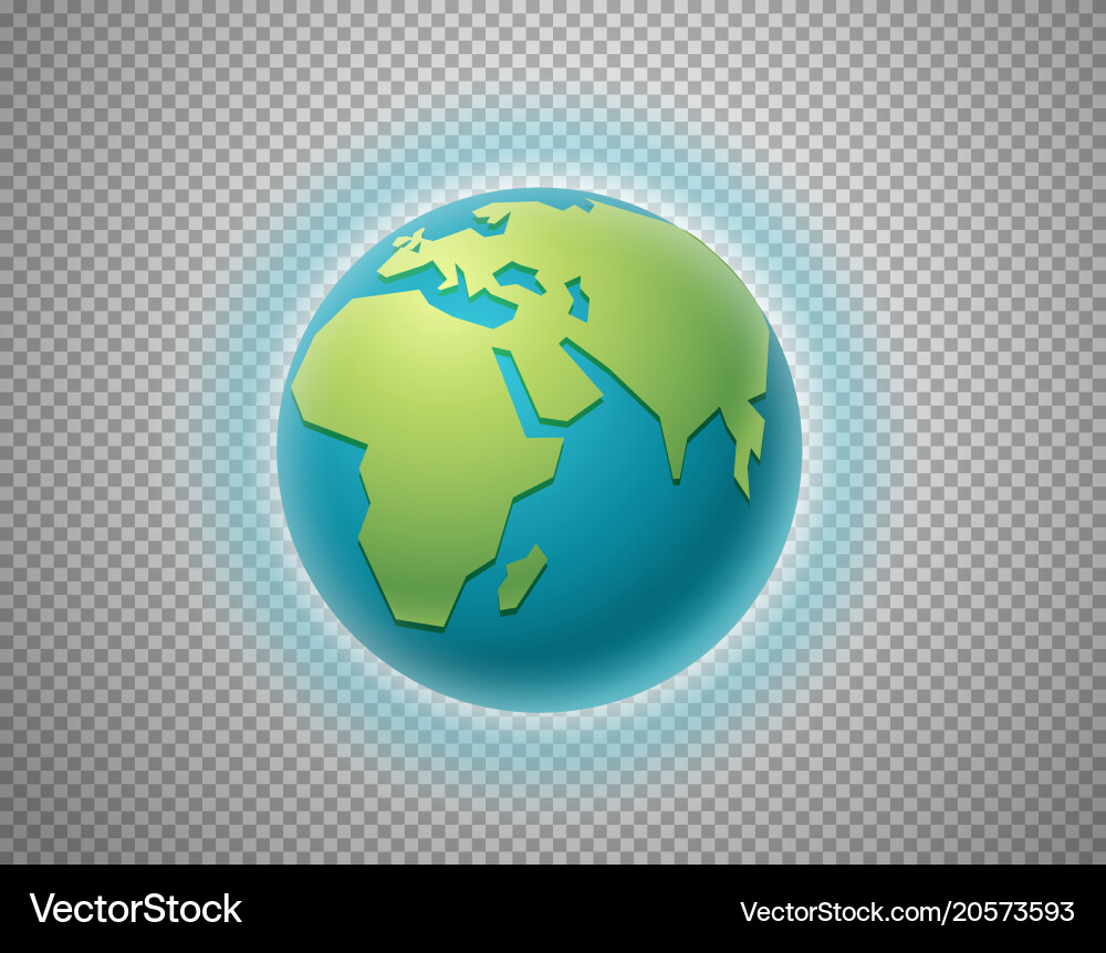 Earth isolated on transparent background Vector Image