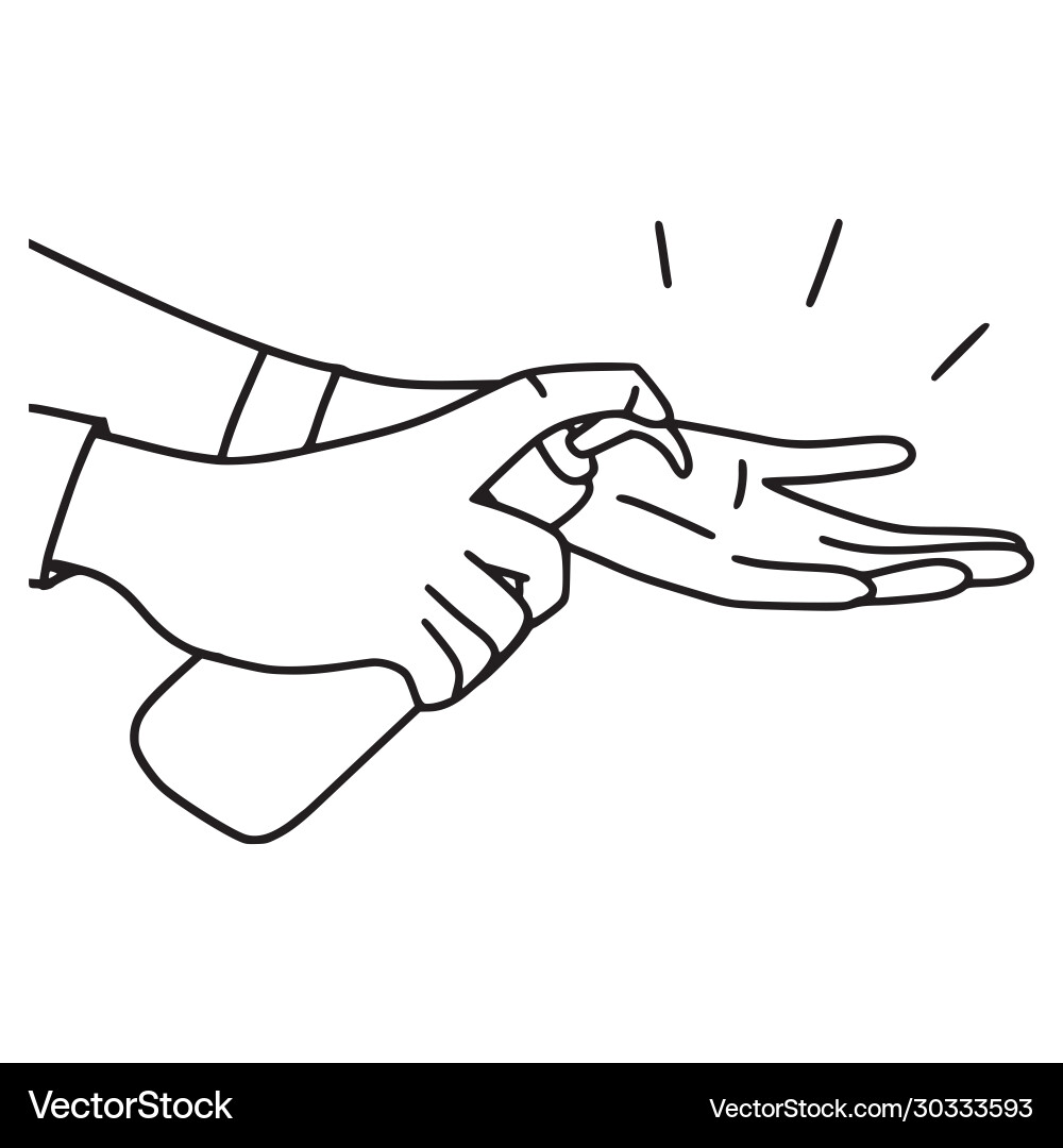 Hands using hand sanitizer to protect covid-19 Vector Image