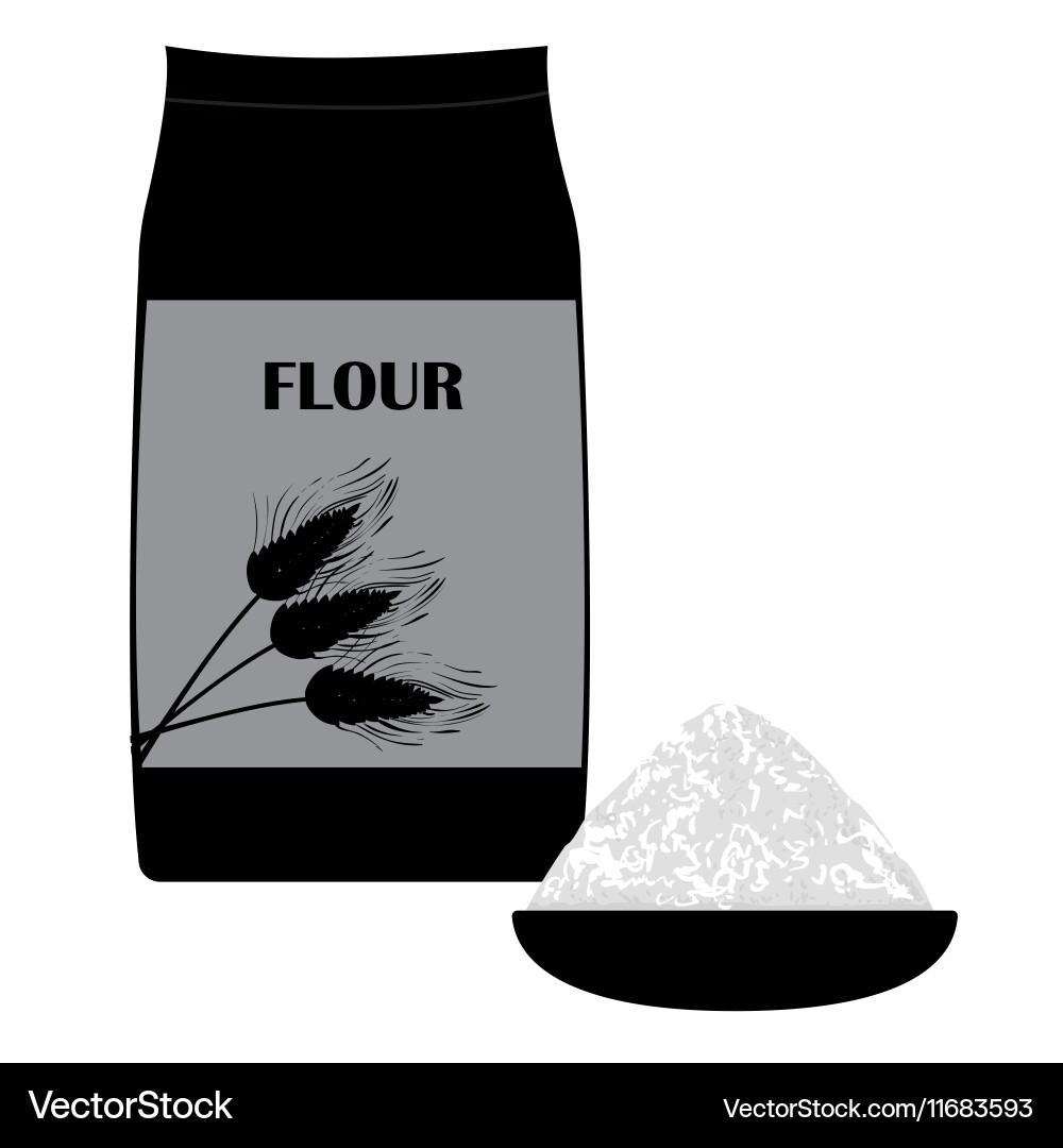 Icon of wheat flour Royalty Free Vector Image - VectorStock