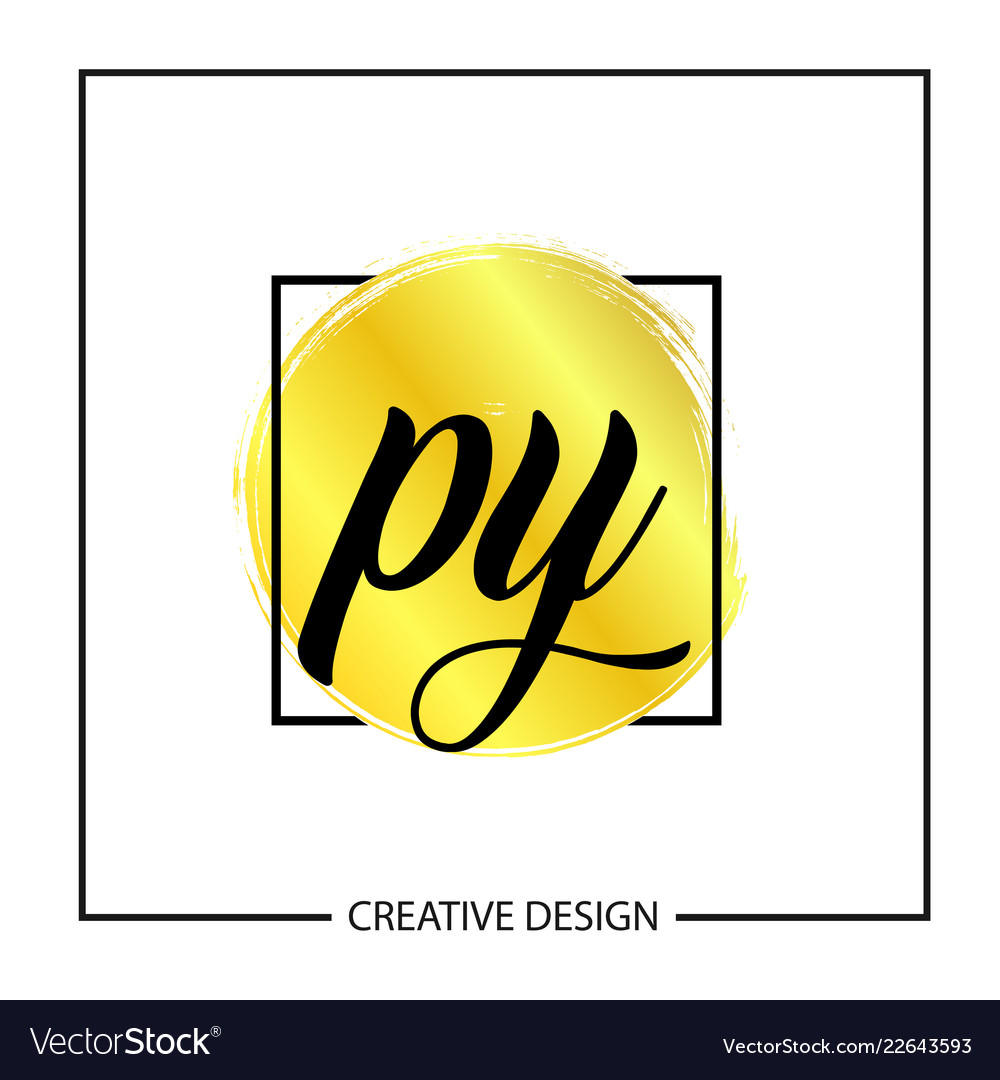 Initial letter py logo template design Royalty Free Vector