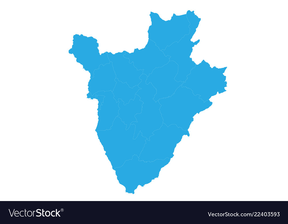 Map of burundi high detailed Royalty Free Vector Image Map of burundi high detailed Royalty Free Vector Image