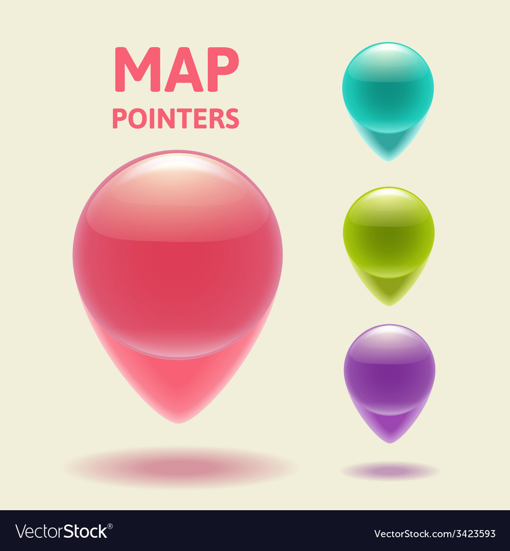 Map pointer icon Royalty Free Vector Image - VectorStock