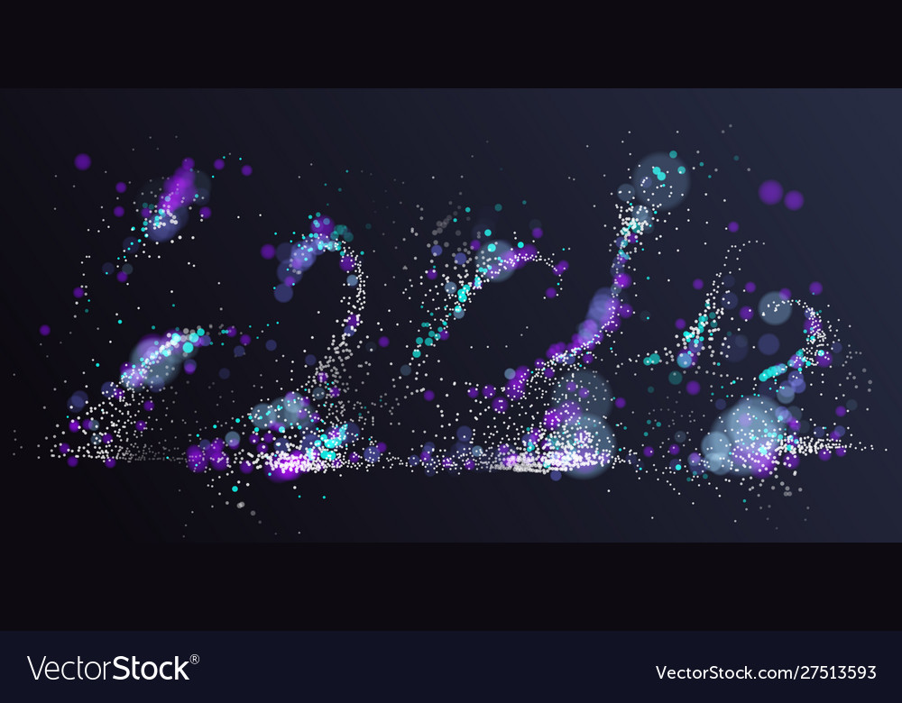 Particle Flow Array Colorful Abstract Background Vector Image