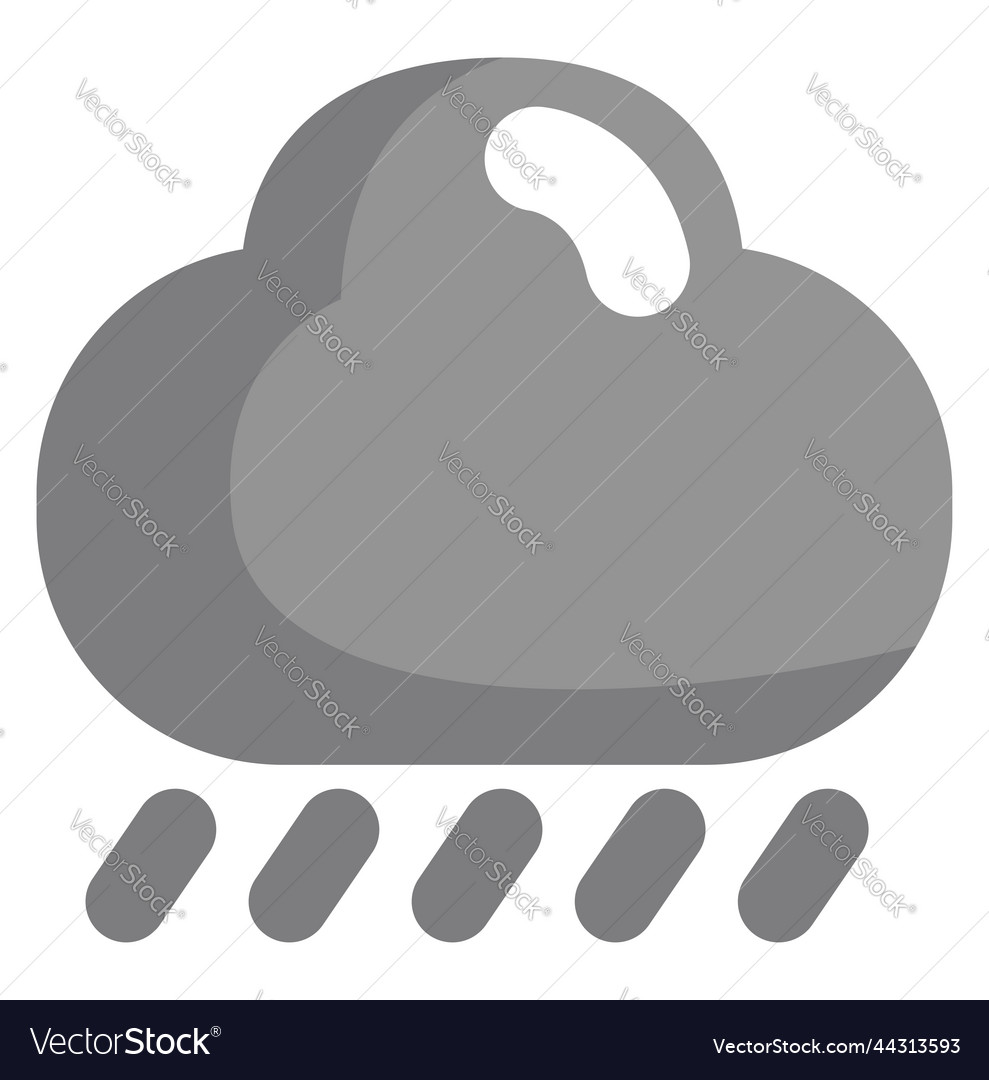 Rain weather on a white background Royalty Free Vector Image