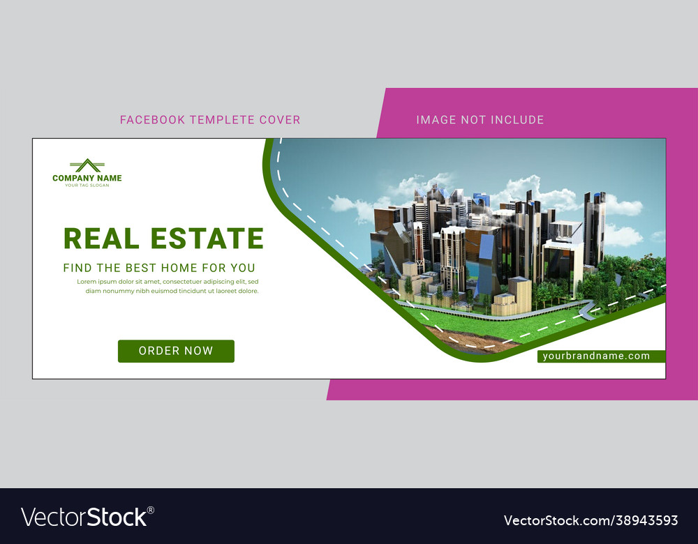 Real Estate Marketing Facebook Cover Page Template