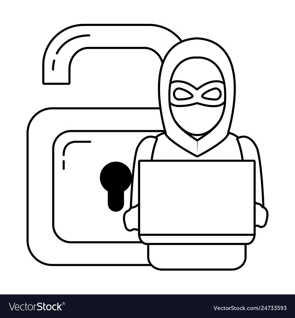 Security system cartoon Royalty Free Vector Image