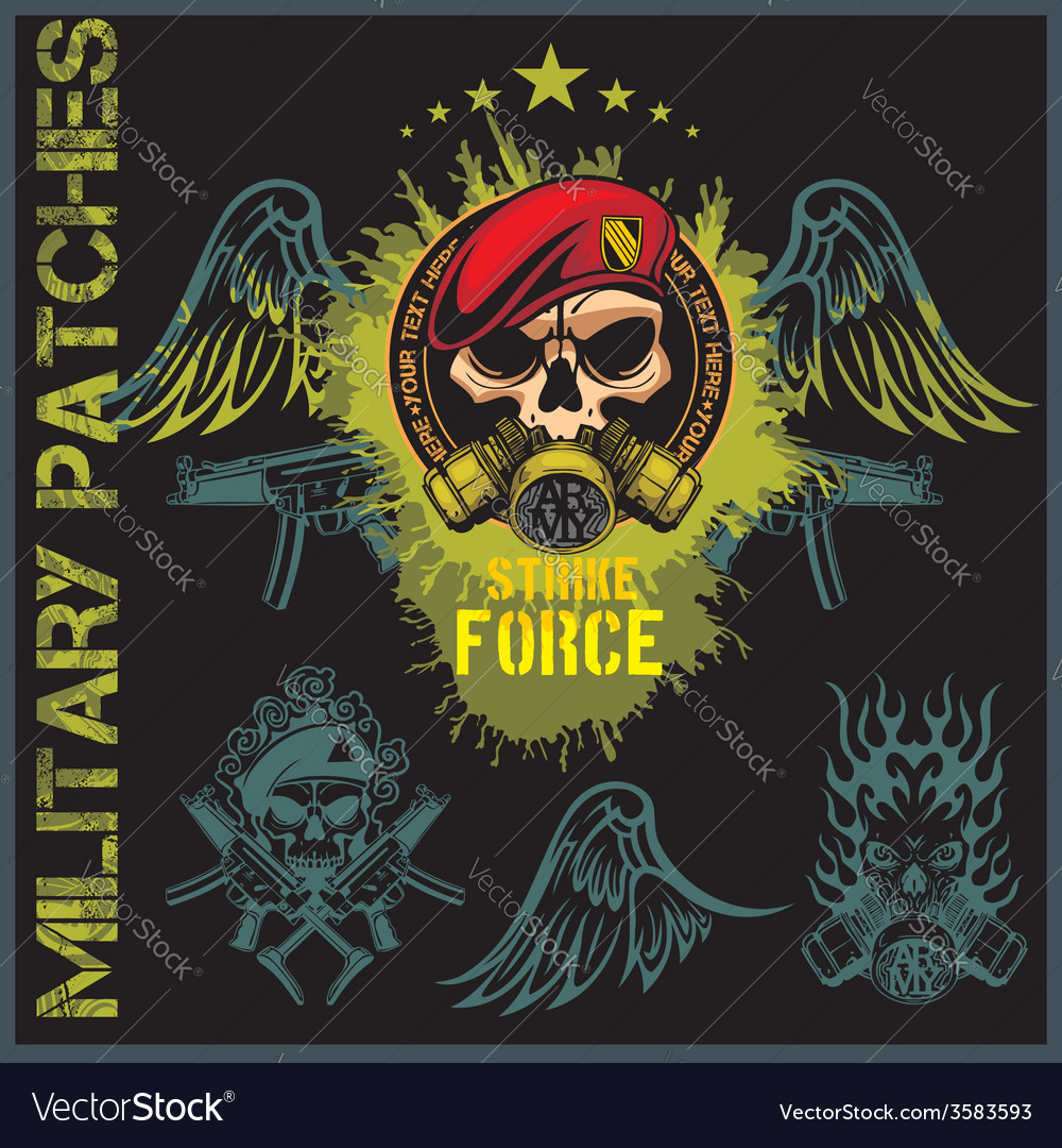 Special forces patch set - stock Royalty Free Vector Image