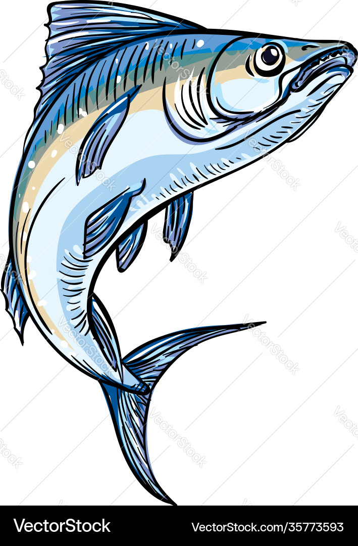 Tuna fish icon cartoon style Royalty Free Vector Image
