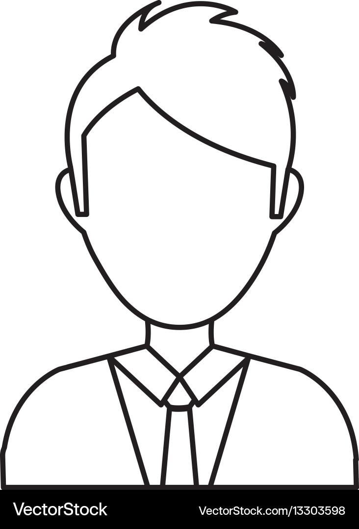 Businessman executive profile Royalty Free Vector Image