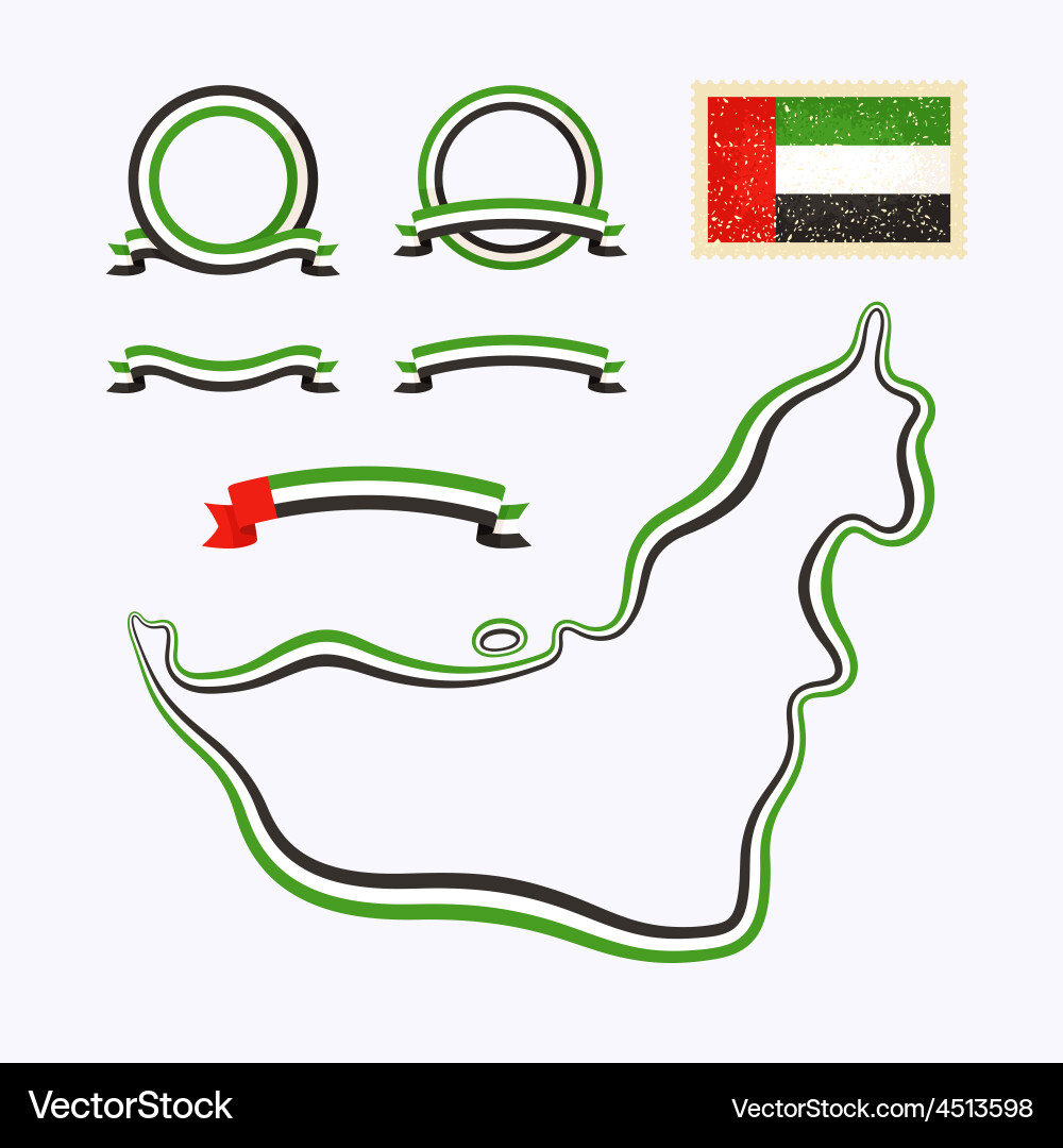 Colors united arab emirates Royalty Free Vector Image