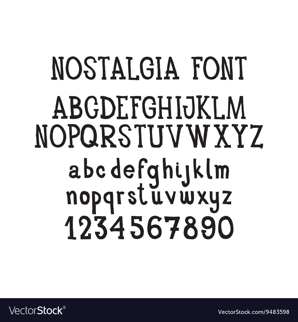 Font Royalty Free Vector Image - VectorStock