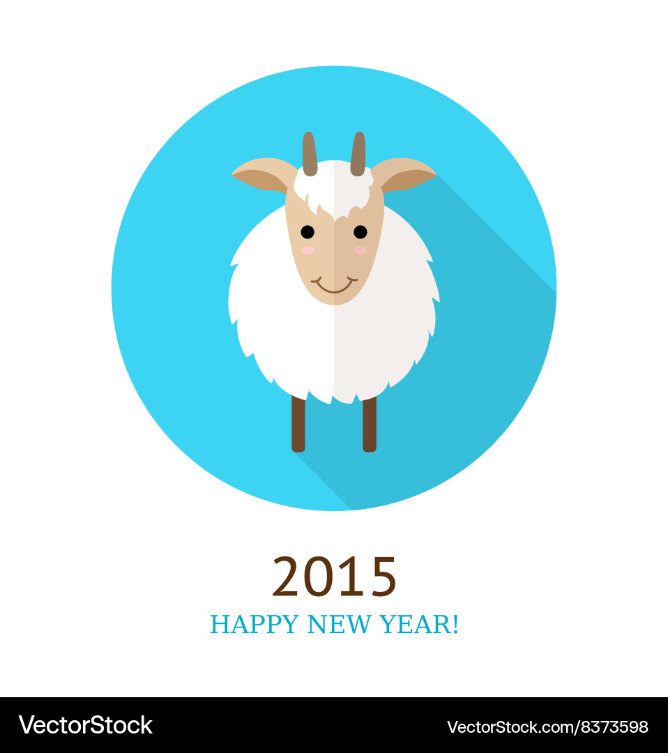 Goat symbol of 2015 Royalty Free Vector Image - VectorStock