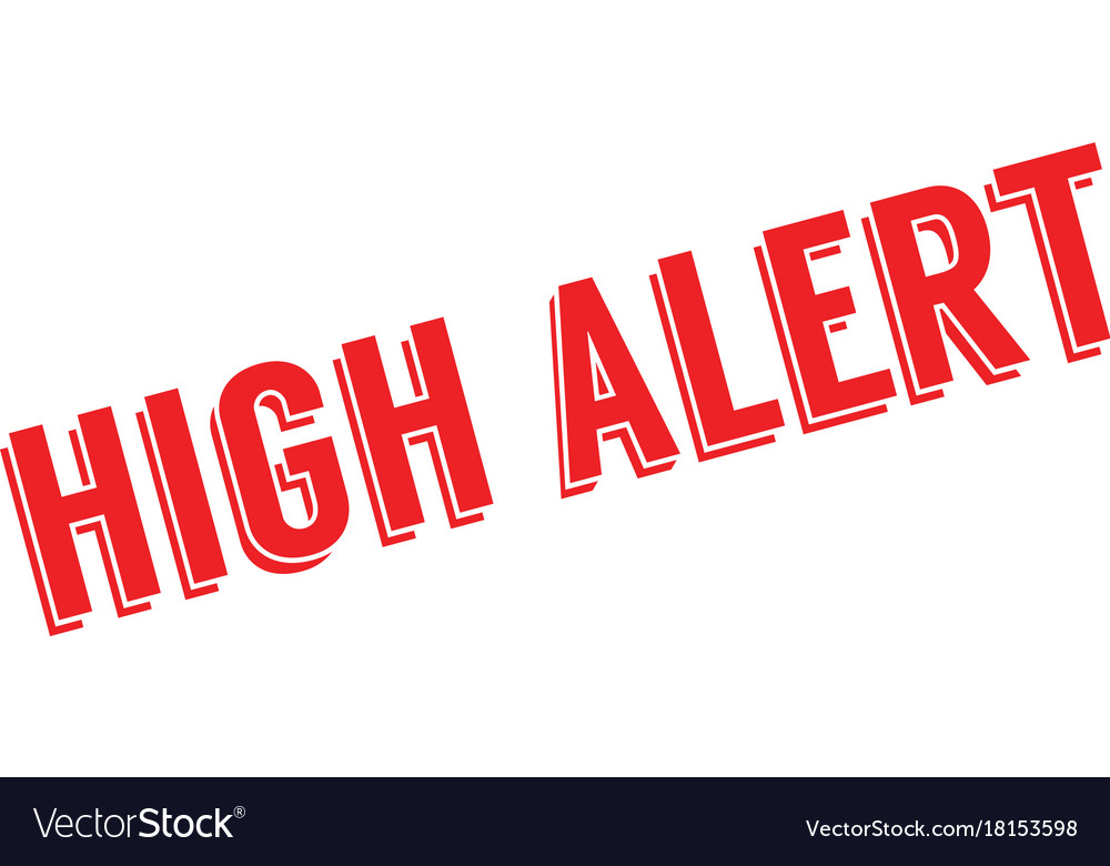 High alert rubber stamp Royalty Free Vector Image High alert rubber stamp Royalty Free Vector Image