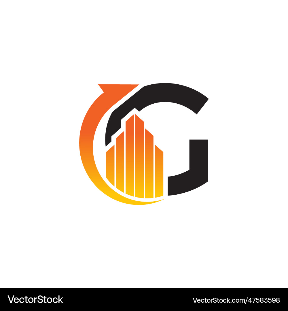 Letter g logo template colorful g Royalty Free Vector Image