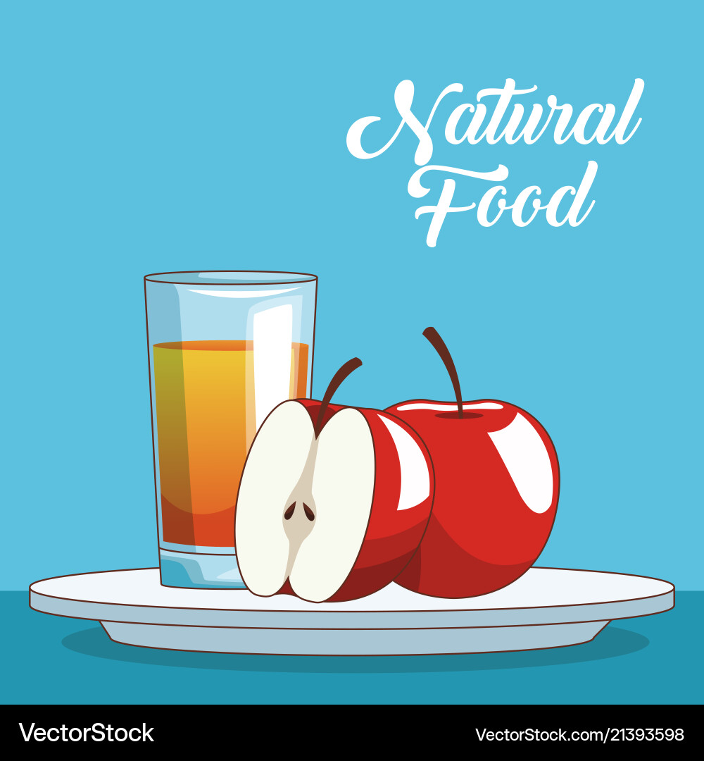 Naural food cartoons Royalty Free Vector Image