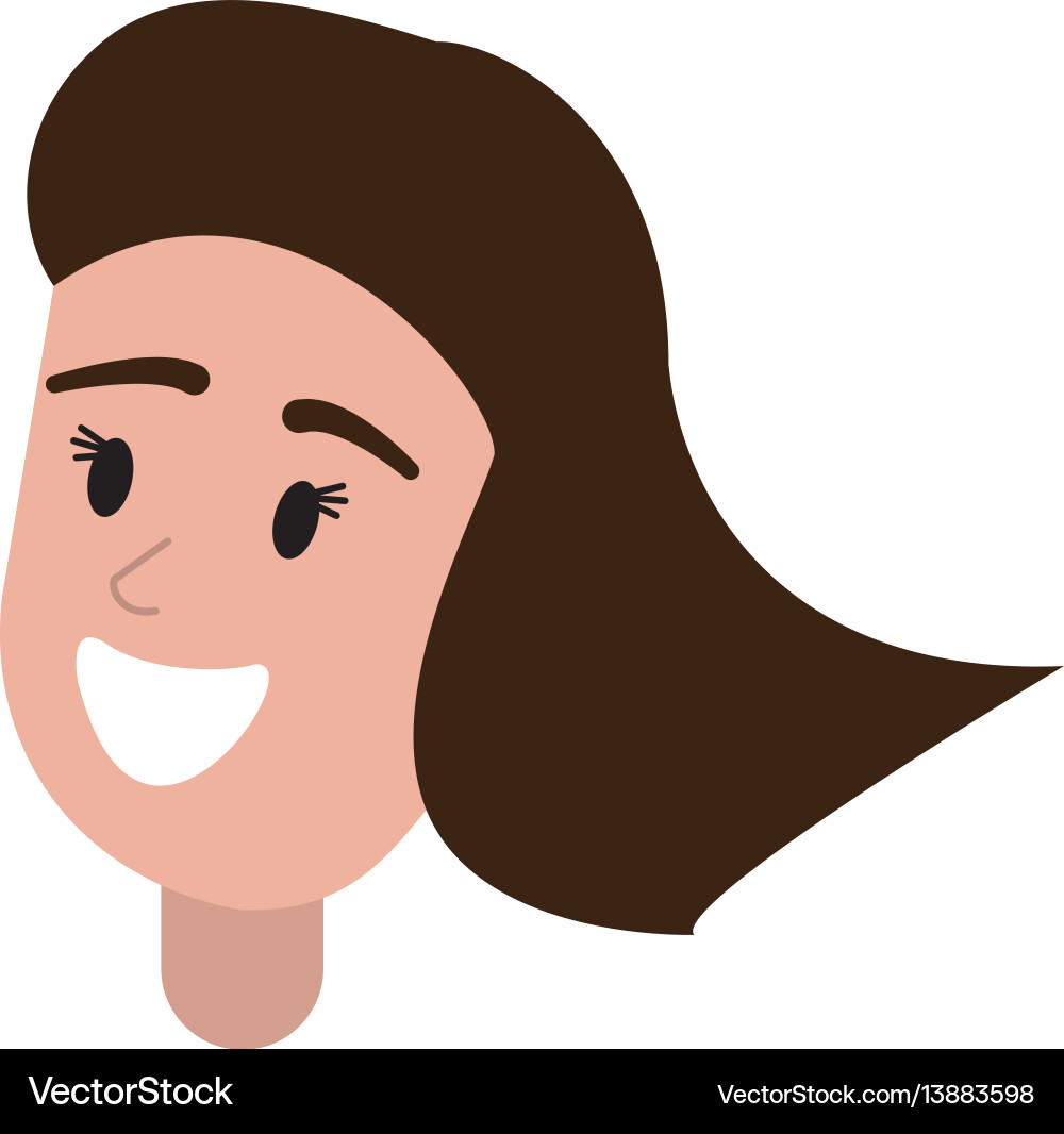 Portrait woman happy image Royalty Free Vector Image