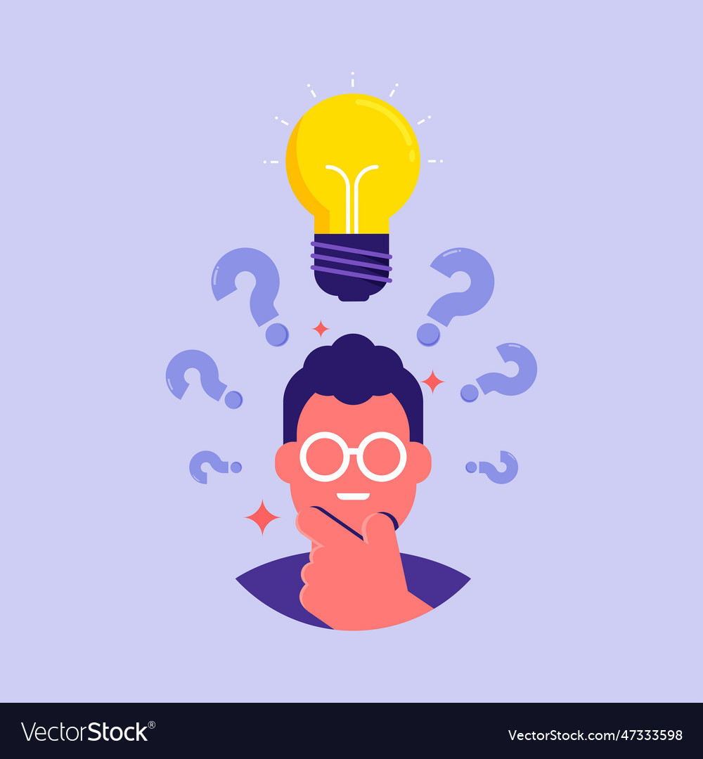 Problem solving concept with question marks Vector Image