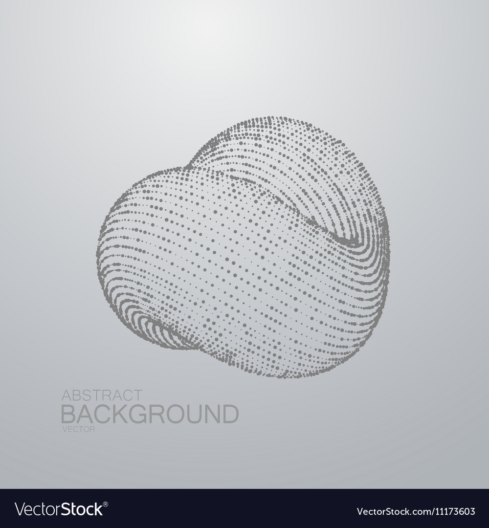 3d abstract loop shape particles Royalty Free Vector Image