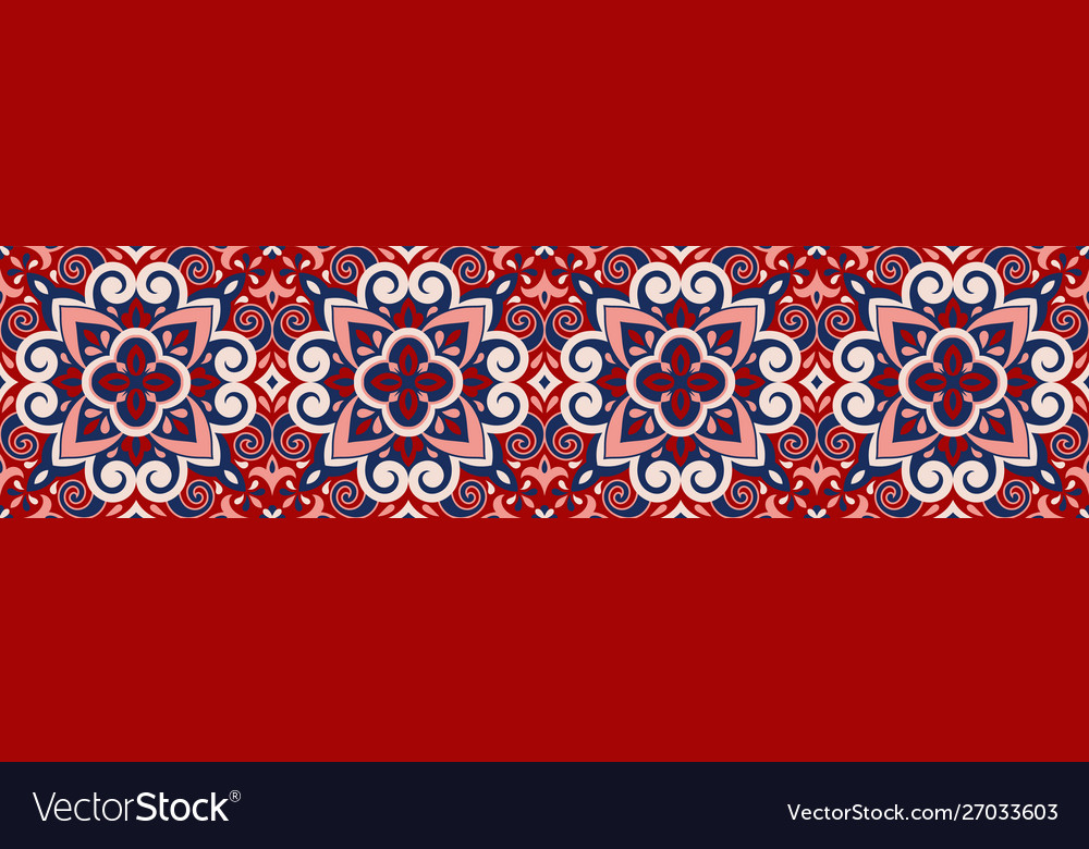 Azulejos tile seamless pattern Royalty Free Vector Image