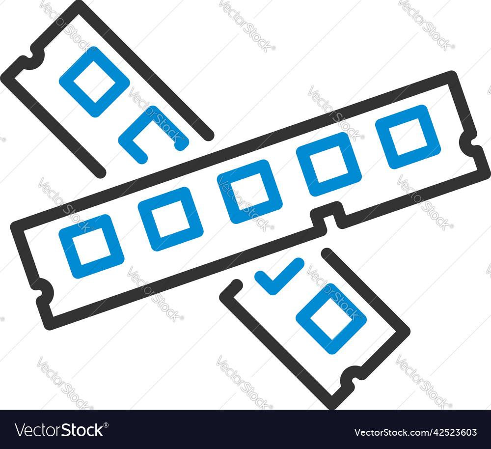 Computer memory icon Royalty Free Vector Image