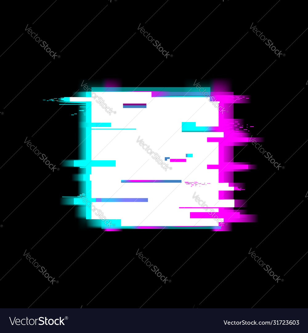 Distorted glitch style stop recording and media Vector Image
