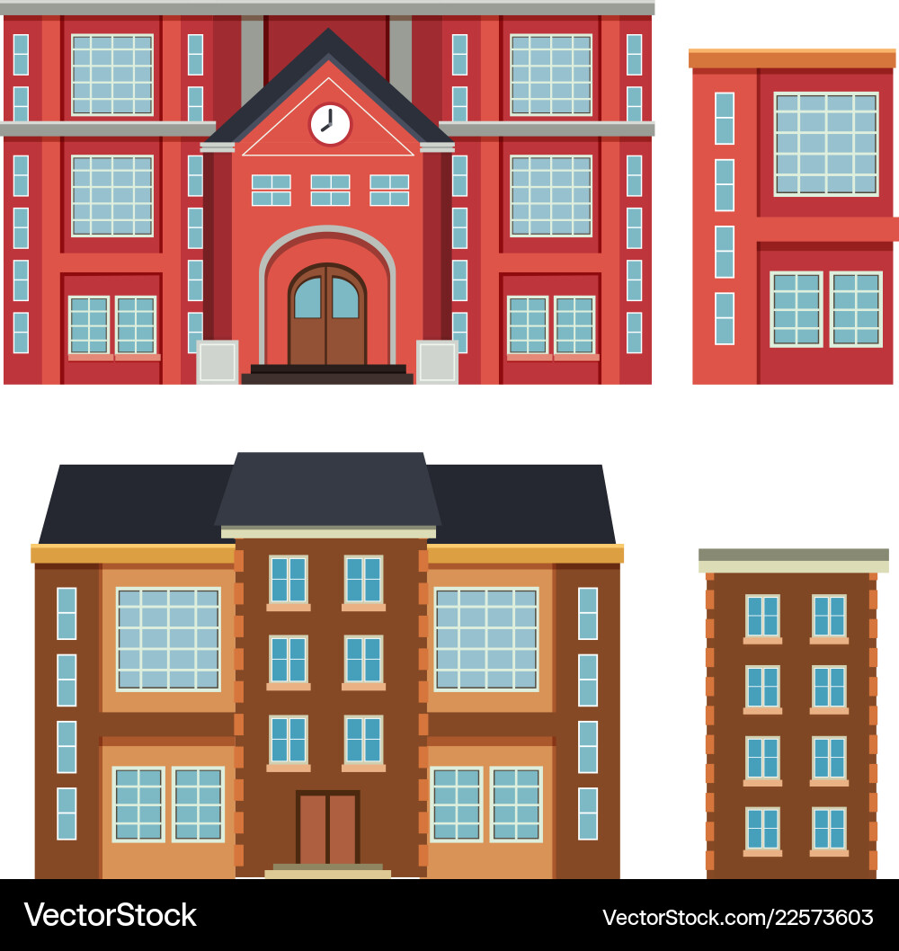 Exterior of school building Royalty Free Vector Image