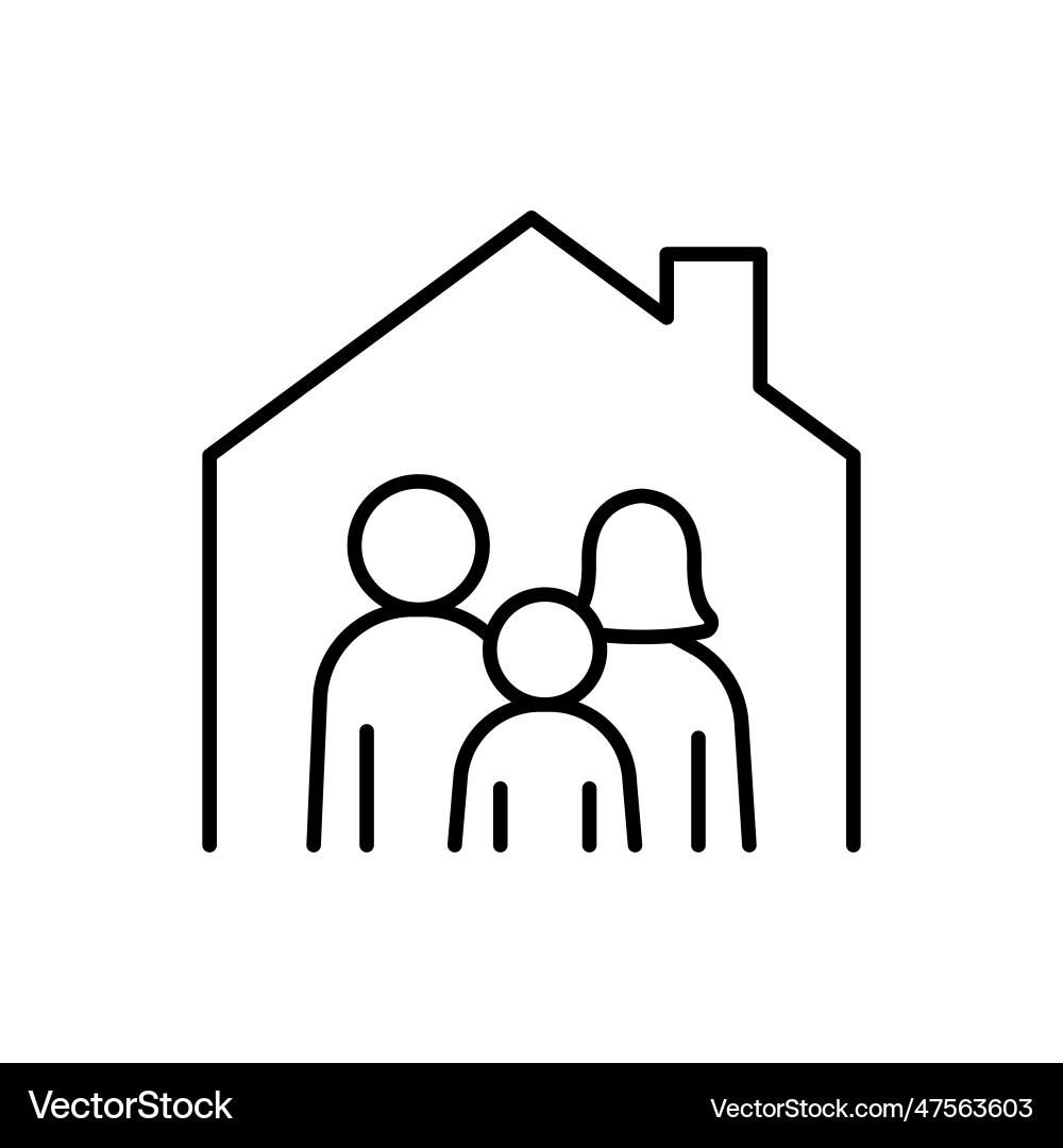 Family house icon Royalty Free Vector Image - VectorStock