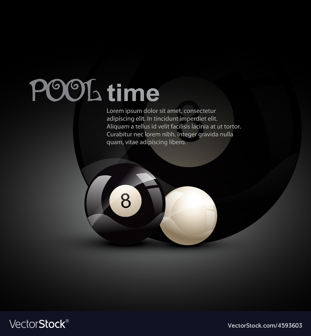 Pool ball Royalty Free Vector Image - VectorStock