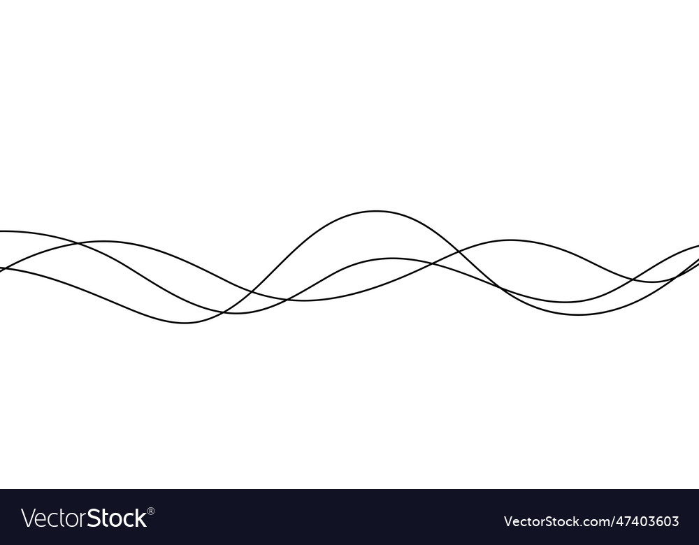 Thin Line Wavy Abstract Background Royalty Free Vector Image
