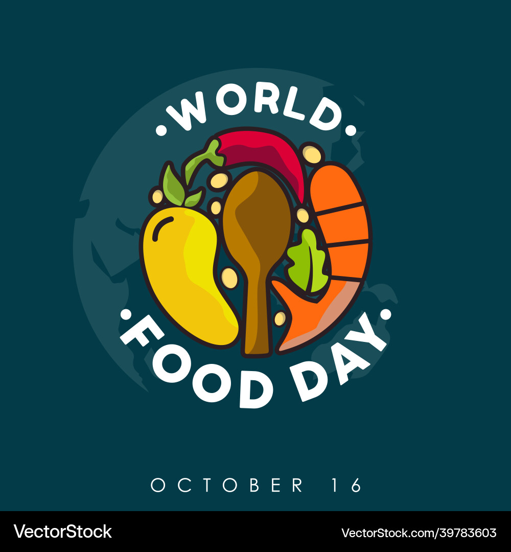 World food day banner various Royalty Free Vector Image
