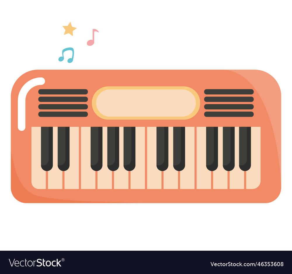 Colored piano design Royalty Free Vector Image