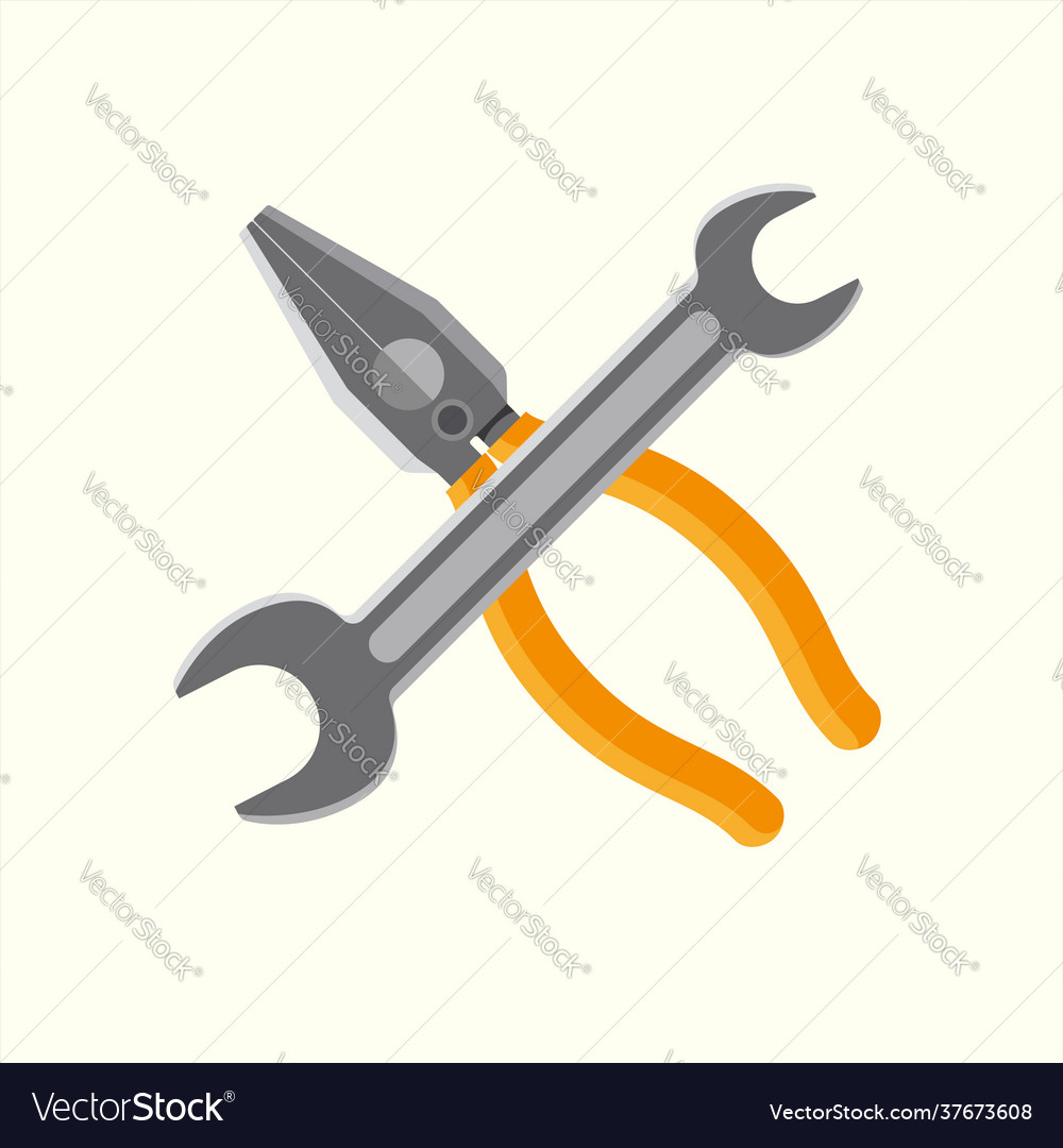 Construction tools flat design Royalty Free Vector Image