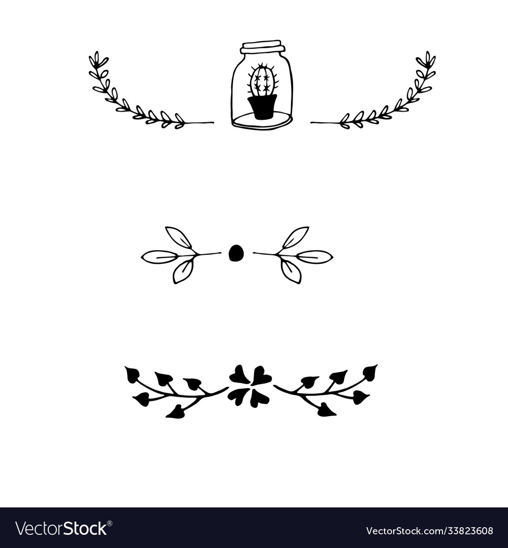 Curly frames ornate elements and borders Vector Image