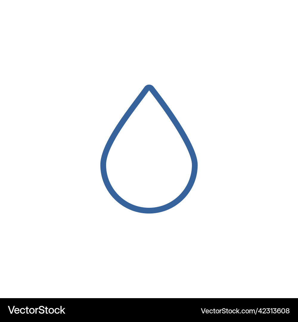 Drop water isolated icon meteorology sign graph Vector Image