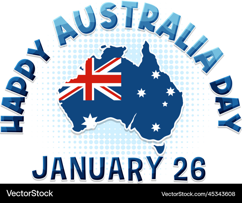 Happy australia day banner design Royalty Free Vector Image