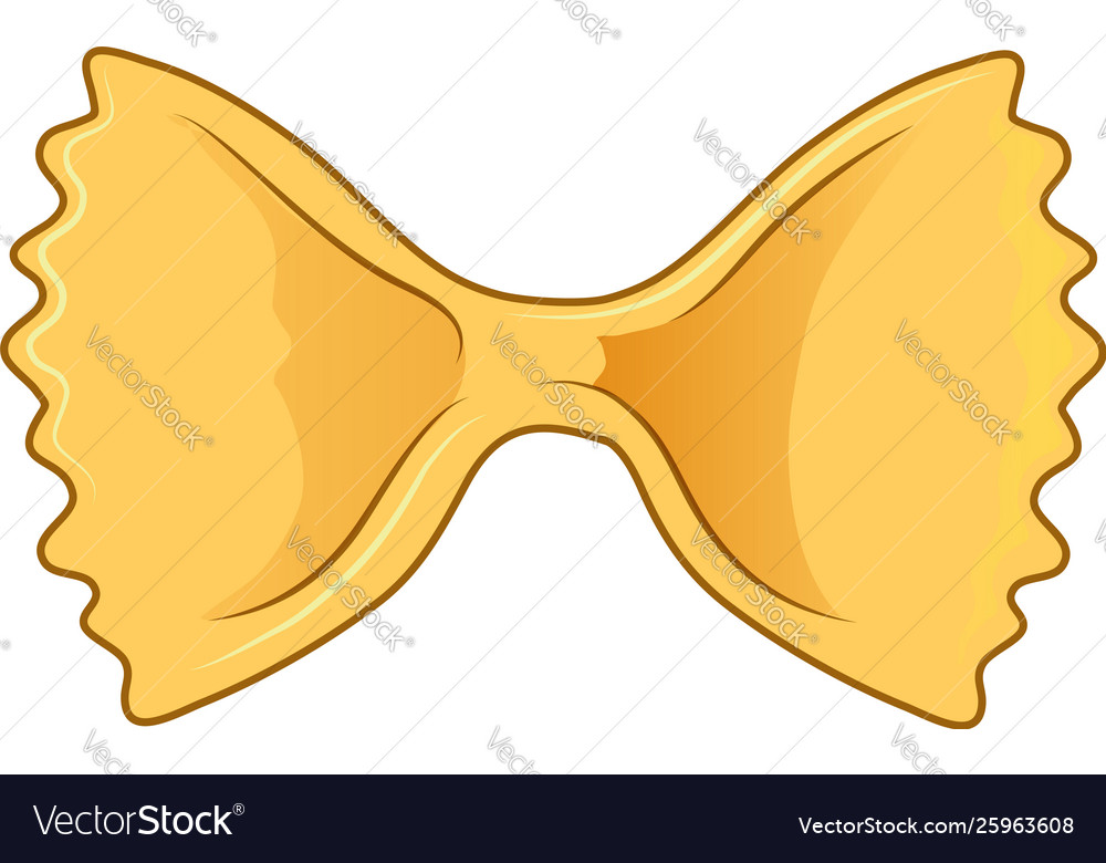 Italian food pasta farfalle Royalty Free Vector Image