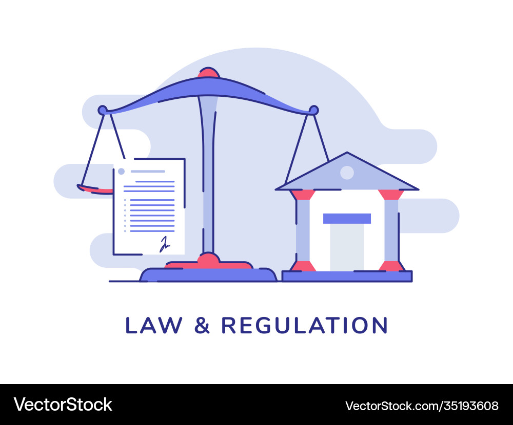 Law and regulation balance scale background Vector Image